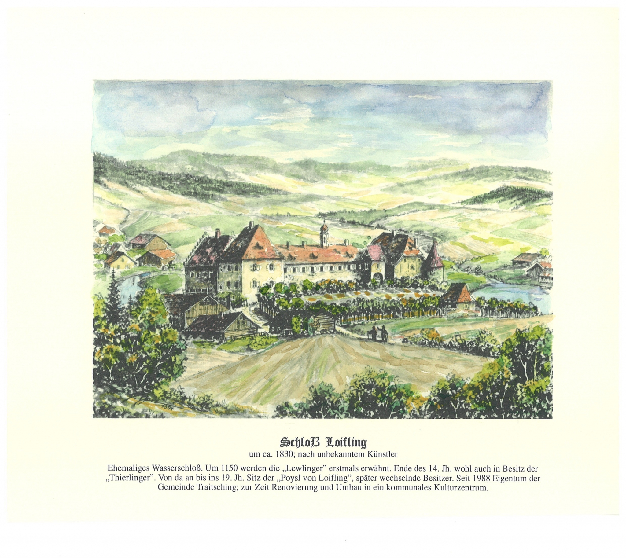 Wasserschloss Loifling – Gemeinde Traitsching